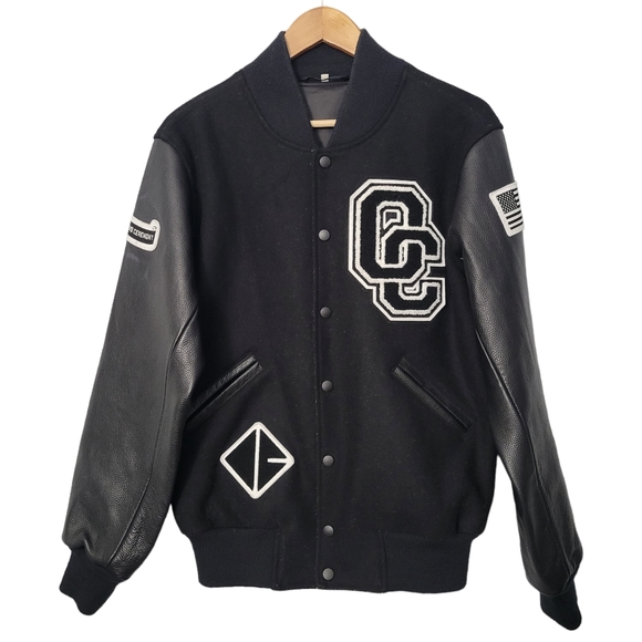 Opening Ceremony | Jackets & Coats | Opening Ceremony Black Varsity ...